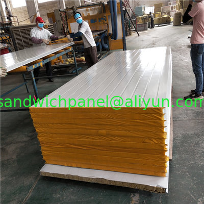 11800meters greywhite heat insulation rock wool sandwich wall boards 1150-50-0.376mm