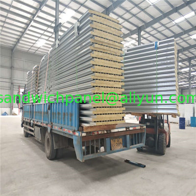 60minutes fire resistant 75mm rock wool roof panel for prefabricated buildings