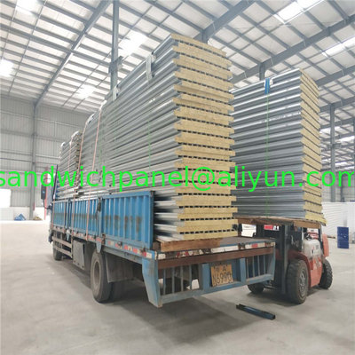 60minutes fire resistant 75mm rock wool roof panel for prefabricated buildings