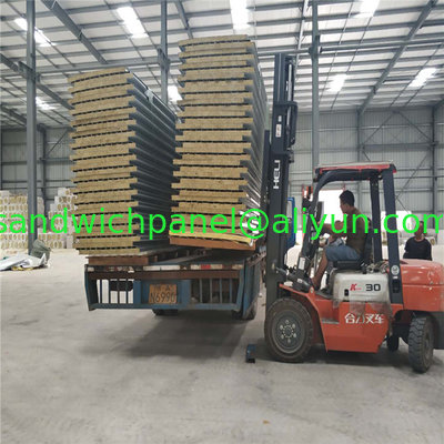 60minutes fire resistant 75mm rock wool sandwich cooler house sandwich panels