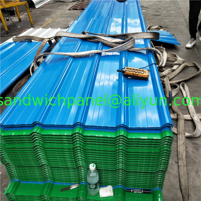 Huaguan brand green color steel roof sheet 4000-840-0.426mm for building