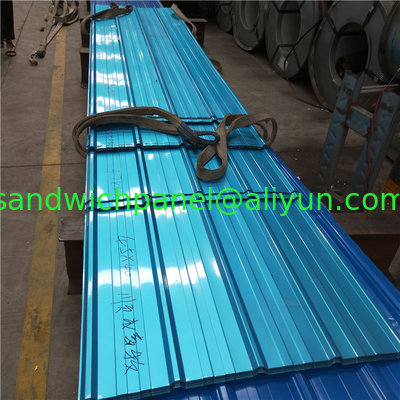 RAL5015 color roofing sheets with 0.476mm thickness for prefabricated building