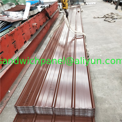 RAL3009 color roofing sheets with 0.426mm thickness for prefabricated building