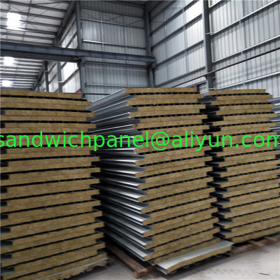 manufactured prefabricated home 960mm rock wool sandwich roof panels with 0.426mm
