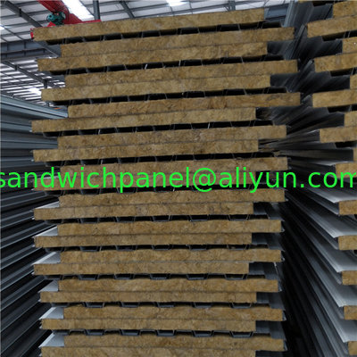 960-50-0.376mm rock wool sandwich roof panels with A grade fire rating
