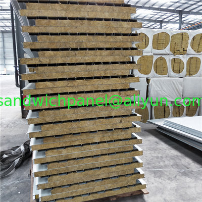 960-50-0.376mm insulated rock wool sandwich roof panels prefab home materials