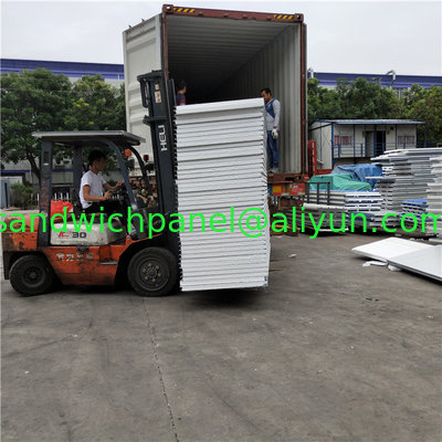 light weight eps sandwich panel 950-50-0.376mm cover with film both side delivered by a 40HQ