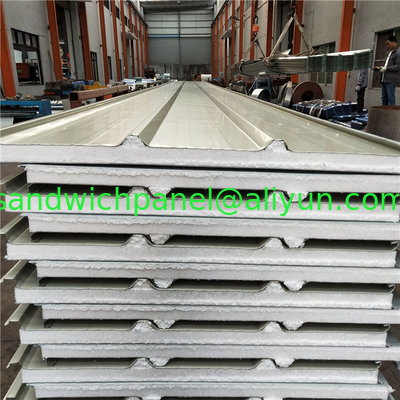 new building construction materials 50mm eps sandwich roof panel with anti slip steel sruface