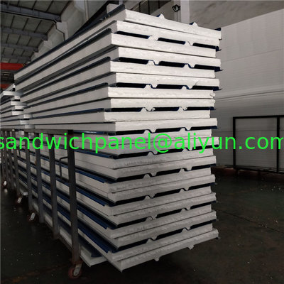 new building construction materials 50mm eps sandwich roof panel with anti slip steel sruface