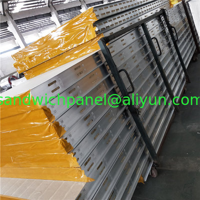 100mm rock wool sandwich panes cover with protective film for walls