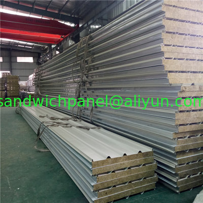 saudi arabia manufacturer 50mm rock wool sandwich roof panel with 0.426mm thickness steel