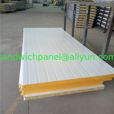 50mm rockwool uae fireproof sandwich panels with 0.376mm for prefab buildings