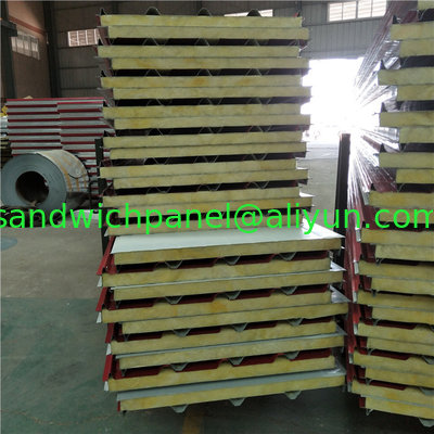 exterior building 50mm glass wool sandwich corrugated roof panel with 35kg