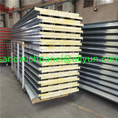 50mm glass exterior prefabricated building sandwich roof panel with fireproof