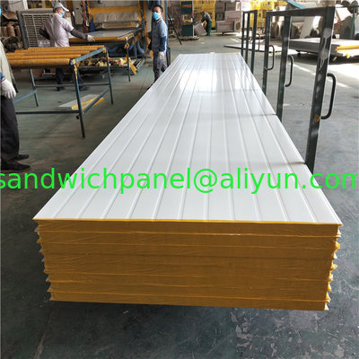 sound insulation prefabricated house 50mm rock wool embossing sandwich panel