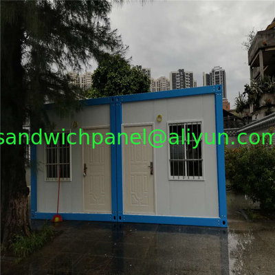 50mm fireproof glass wool sandwich panel 20ft container house for labour camp