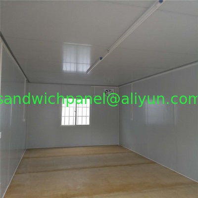50mm fireproof glass wool sandwich panel 20ft container house for labour camp