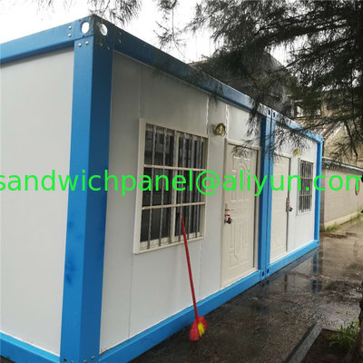 heat proof 20ft glass wool sandwich panel container house for office
