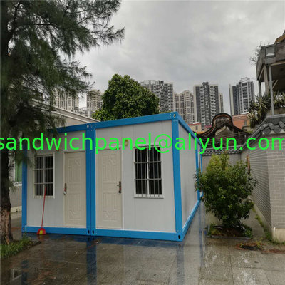 heat proof 20ft glass wool sandwich panel container house for office