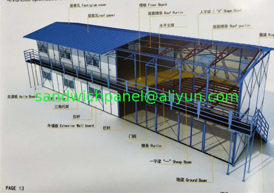 15-35 years labour camp eps sandwich panel prefabricated house with 10 wind resistamce