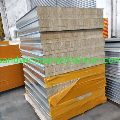 60-120 kg color steel rock wool sandwich panel with 8 grade earthquake