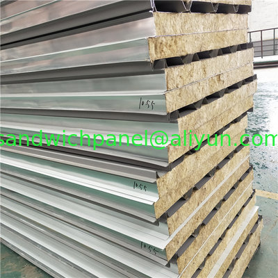 25 years 50mm rock wool prefabricated house sandwich roof panel for dormitory