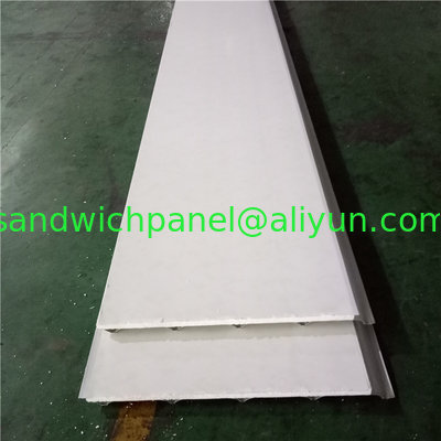 waterproof ivory white eps sandwich roof panel 840-30-0.426mm wih 0.5mm PVC down