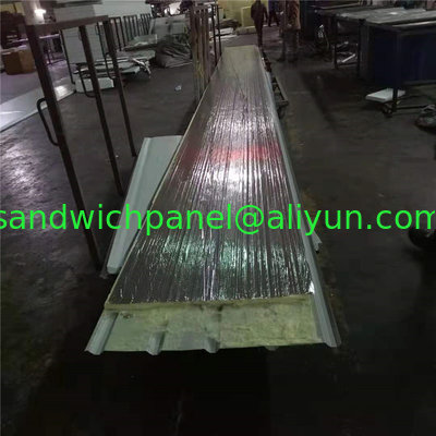 30mm blue glass wool roof sandwich panel with 0.476mm for warehouse