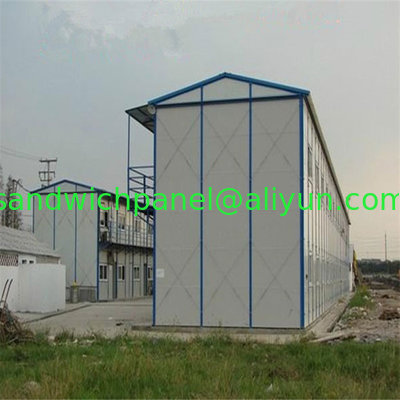 A fire rating K type rock wool sandwich panel prefabricated house for worker camp