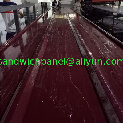 50mm eps sandwich roof panel with 0.4mm red wine steel up and 0.35mm down to Uruguay