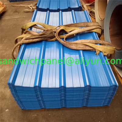 fast assembly 0.426mm blue corrugated roof sheets use as fence for 6-7 times