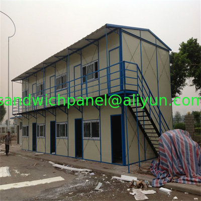 light steel temporary prefab homes with door and windows for construction site