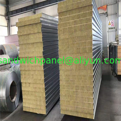 50mm insulation rock wool sandwich wall panel for pharmaceutical clean room