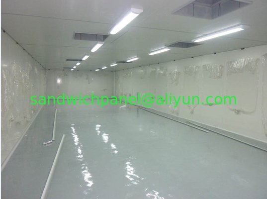 50mm insulation rock wool sandwich wall panel for pharmaceutical clean room