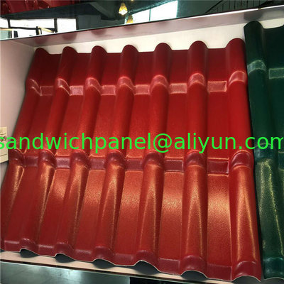 1050mm wine red luxury ASA glazed roof tile with 2.8mm for residential area