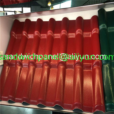960mm dark color luxury ASA glazed roof tile with 2.8mm for residential area