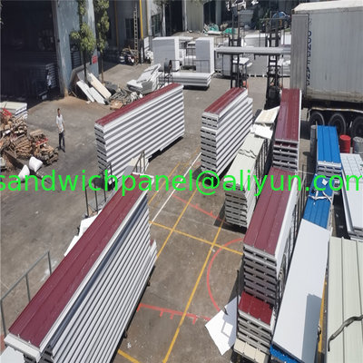 light weight 75mm polystyrene foam sandwich roof panels for for prefabricated house