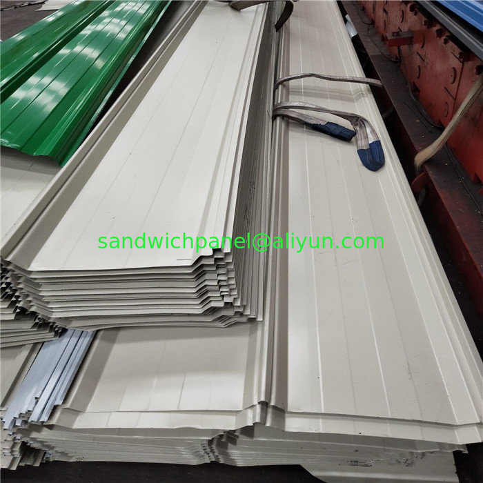 820mm ivory white corrugated sheet 0.376mm thickness for roof tile