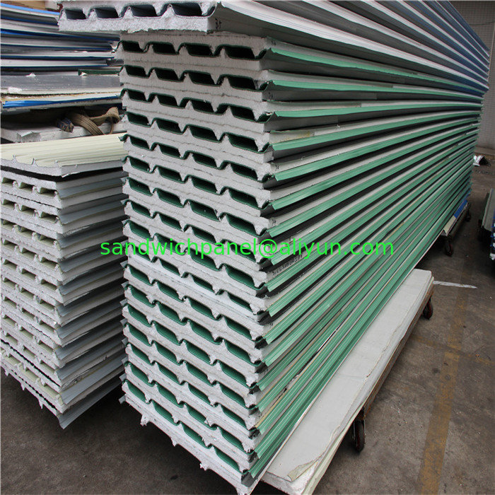 color coated steel insulated polystyrene foam  sandwich roof pane for prefab house