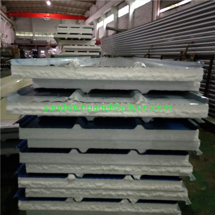 14kg stainless steel insulated eps sandwich roof panel 1050 x 75mm for tiny house