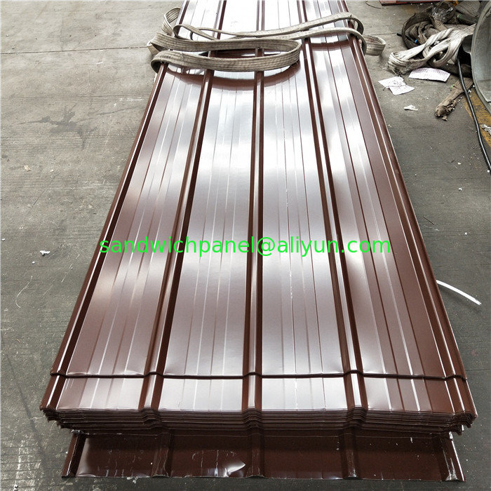 RAL3009 color roofing sheets with 0.426mm thickness for prefabricated building