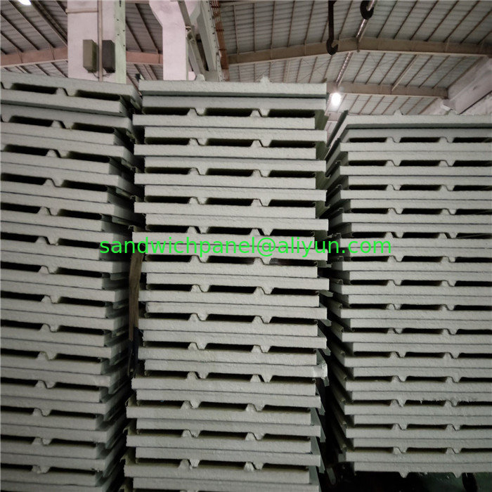 2017 new design 30mm silver paper eps roof sandwich panel 840-30-0.526mm for prefab house
