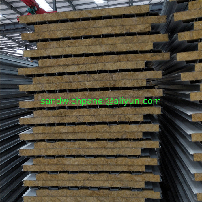 960-50-0.376mm rock wool sandwich roof panels with A grade fire rating