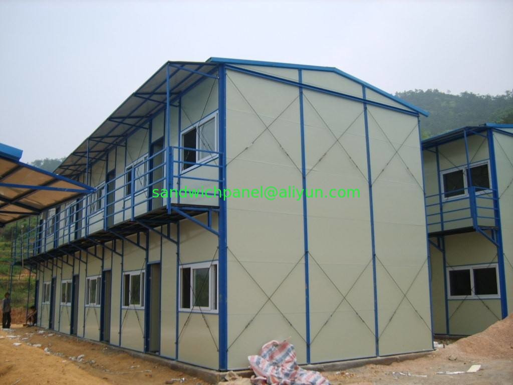 15-35 years labour camp eps sandwich panel prefabricated house with 10 wind resistamce