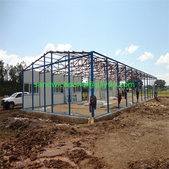 fast assembly C steel K type prefabricated house can be moved 7 times