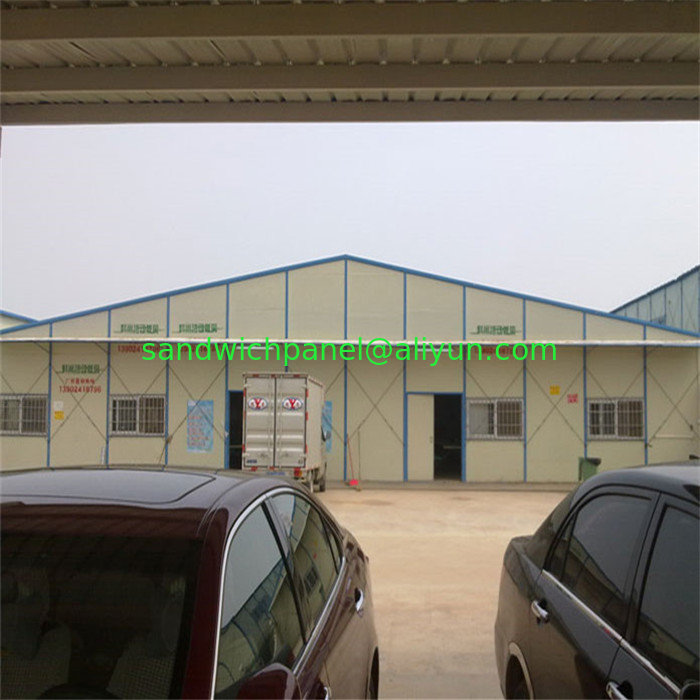 easy assemble heat proof eps sandwich panel  K=1.82m prefabricated house for warehouse