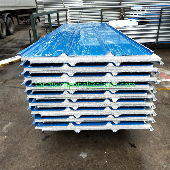 50mm eps sandwich roof panel with 0.426mm steel up and 0.5mm PVC down