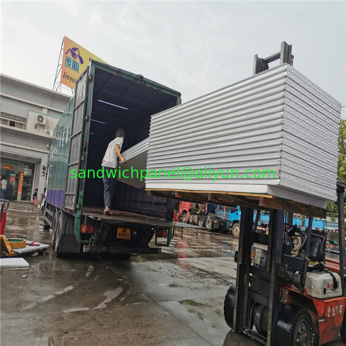 1150 -50-0.326mm greywhite eps sandwich wall panel for prefabricated house