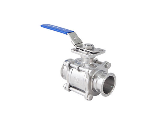 SS304 sanitario, SS316, valvole a sfera del Tri morsetto di CF8M, 1000WOG, cuscinetto di montaggio ISO5211, leva