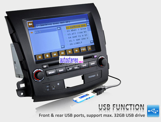 8'' In Dash Car Headunit Multimedia GPS Autoradio for Mitsubishi